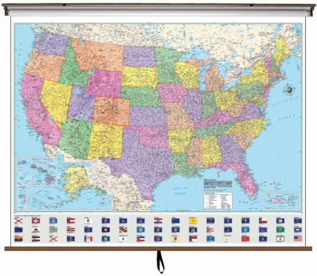 Classroom Wall Maps – Best Wall Maps – Big Maps of the USA, Big World ...