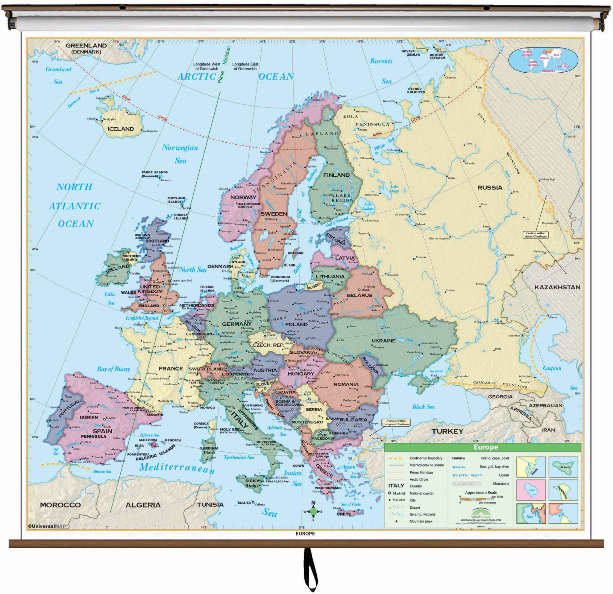 Regional Wall Maps – Best Wall Maps – Big Maps of the USA, Big World ...