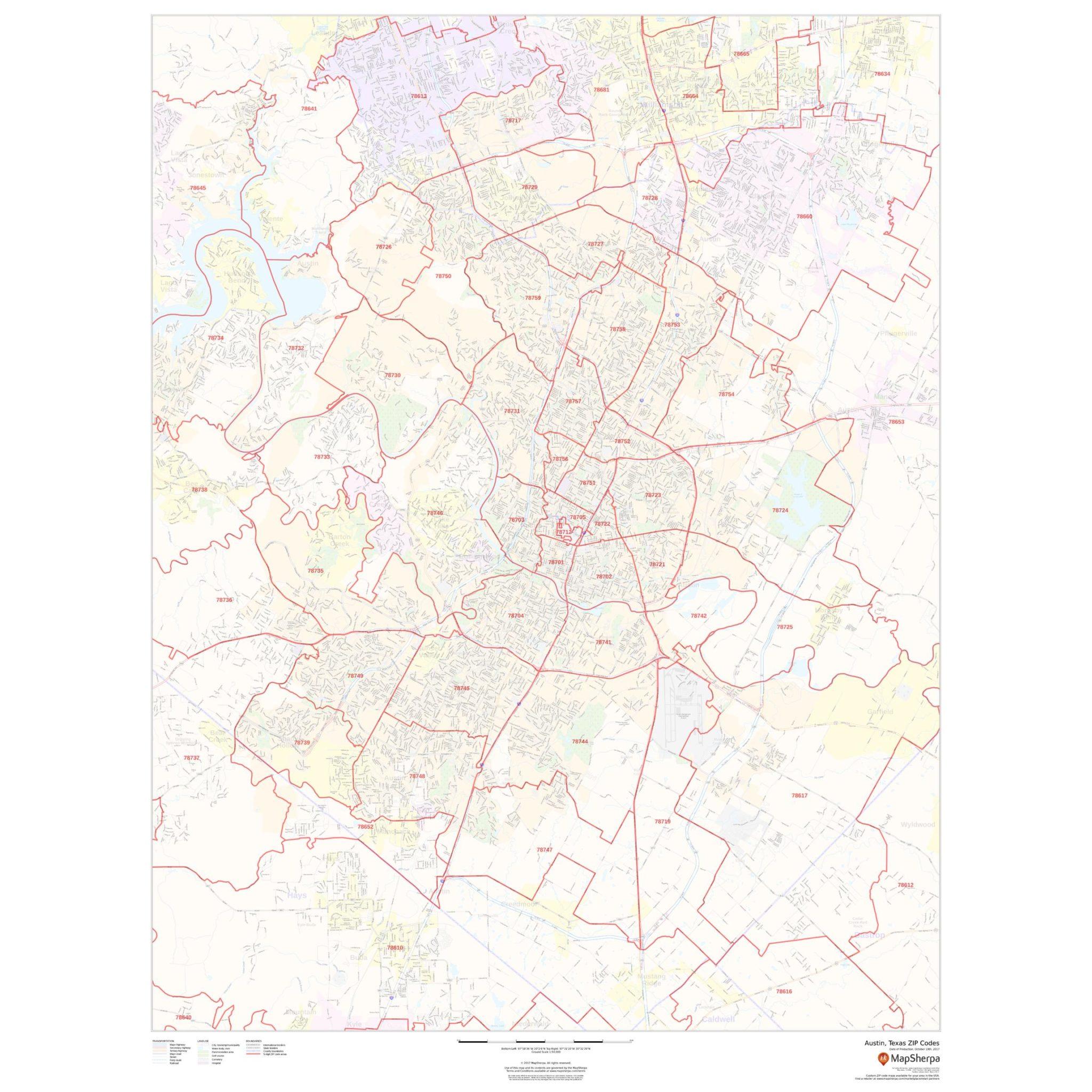 Zip Code Wall Maps – Best Wall Maps – Big Maps of the USA, Big World ...
